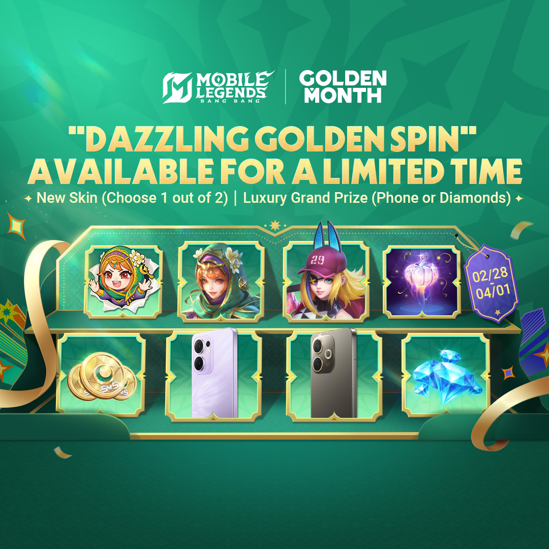 MLBB Golden Month Event 2025 Bertabur Hadiah Sudah Hadir